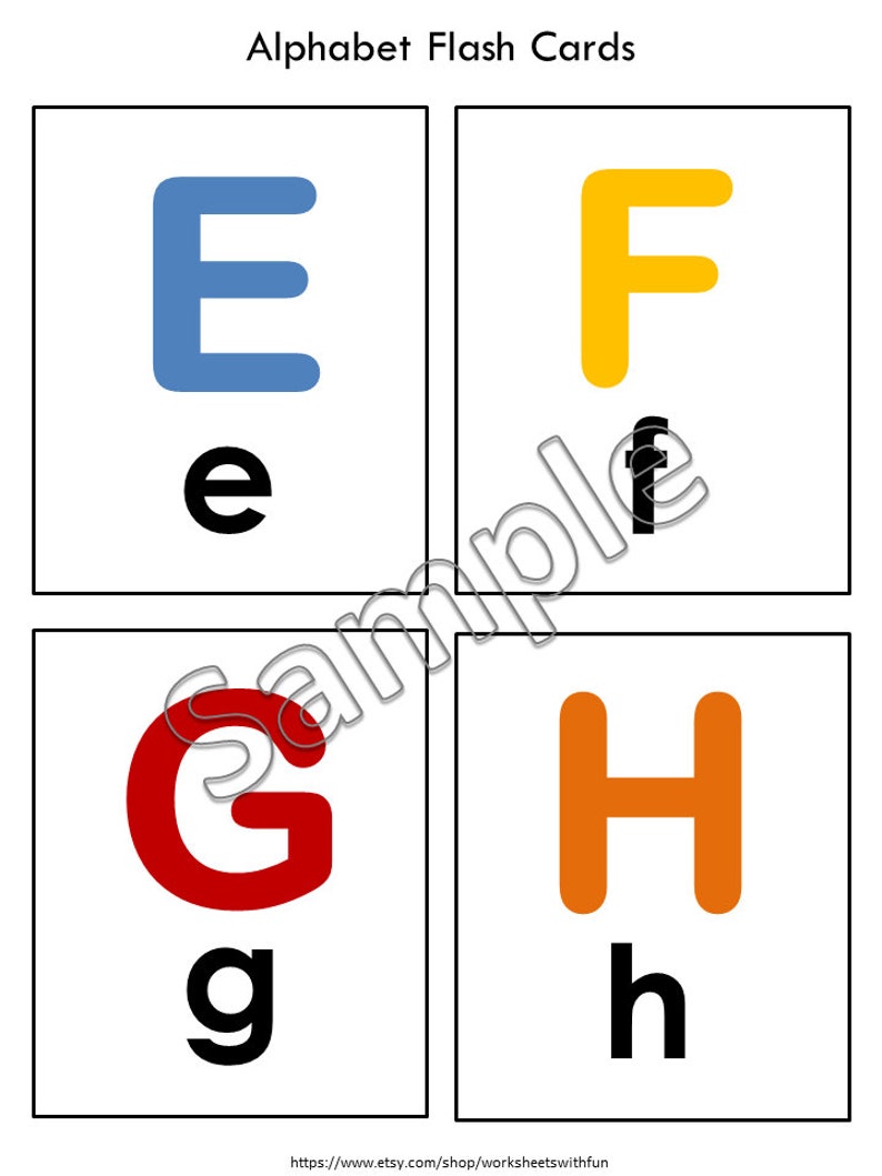 Alphabet and Number Flashcards Printable, ABC Flash Cards, 1-10 Number ...