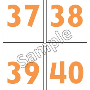 1-100 Number Cards - Digital Download, Printable Number Flash Cards for ...