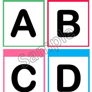 Alphabet Flashcards, ABC Letters Cards, Preschool Kids Curriculum ...
