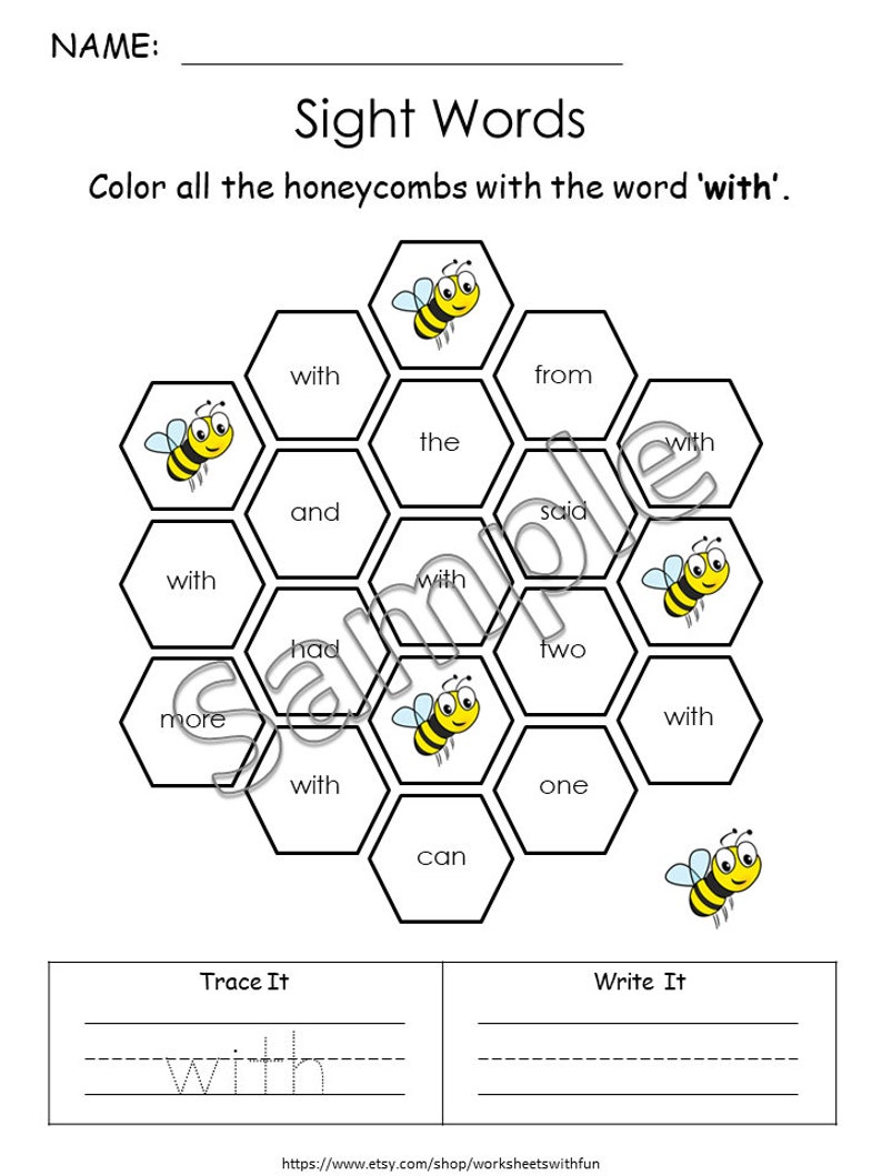 Fry First 100 Sight Words Worksheets | Sight Word Practice, Tracing ...