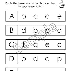 Alphabet Matching Worksheets, Alphabet Recognition - Uppercase ...
