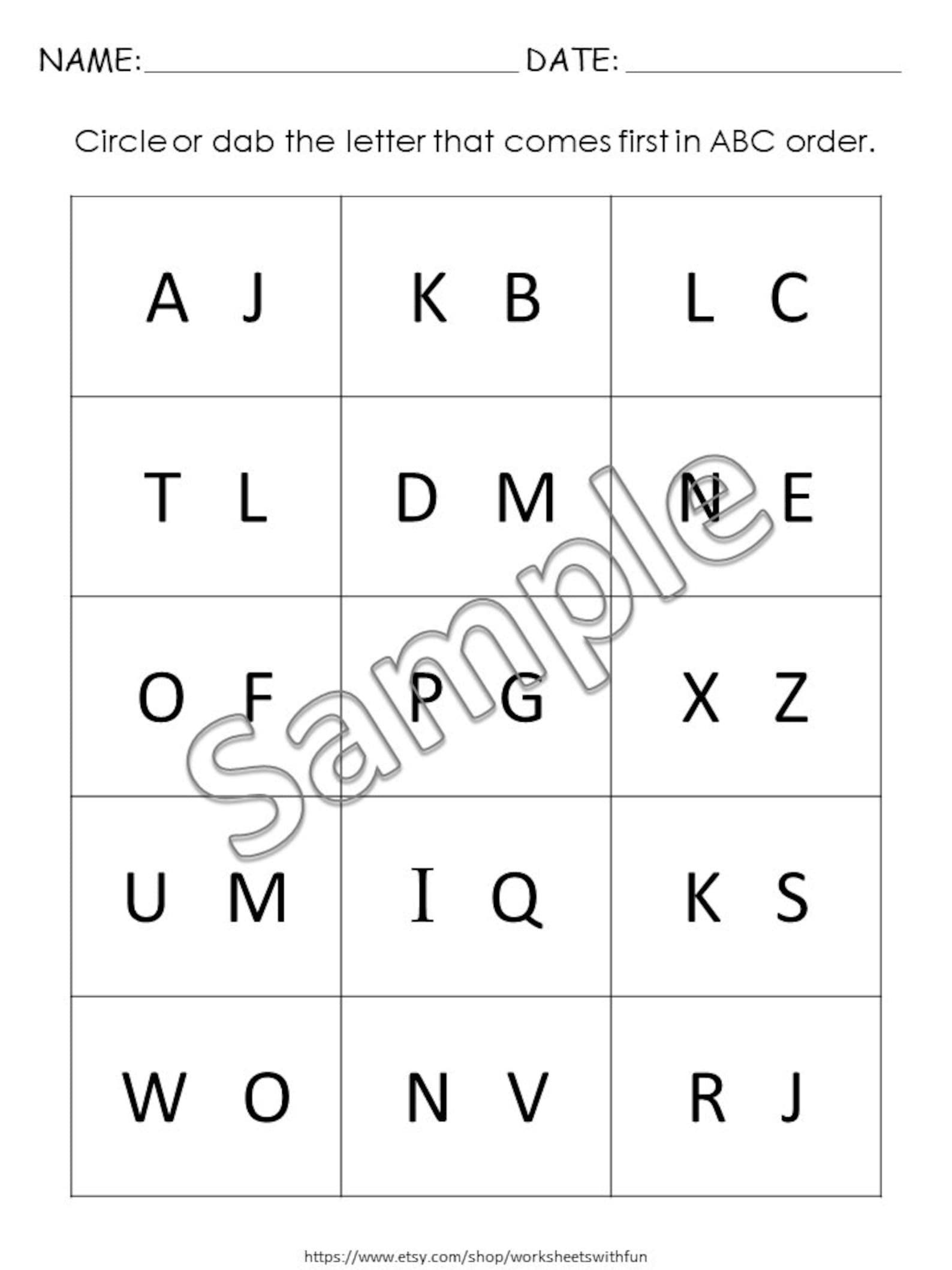 Alphabet Review and Assessment Worksheets | 40 Printable ABC Activities ...