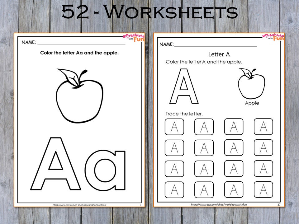 Preschool Curriculum Printable Worksheets Bundle Learning - Etsy