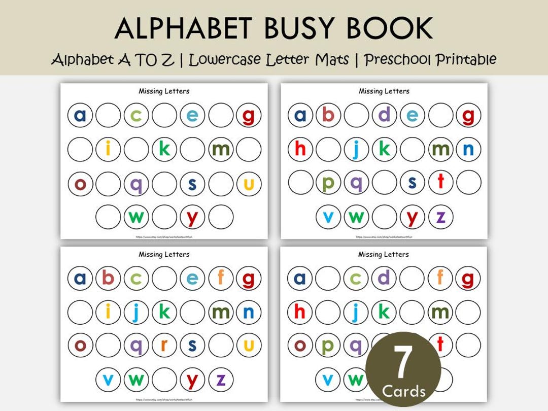 Alphabet Missing Letters Mats | ABC Order Worksheets for Preschool ...