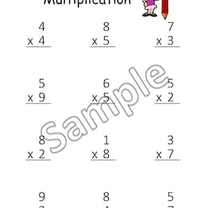 24 Multiplication Concept Worksheets, Printable Multiplying Practice ...