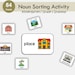 Noun Sorting, Nouns Flashcards, Matching and Grouping Activity, Noun ...
