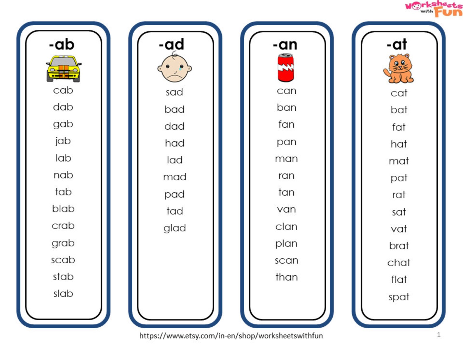 Cvc Word List Printable Read iesanfelipe edu pe