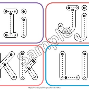 Alphabet Tracing Cards, Letter Tracing, Letter of the Alphabet ...