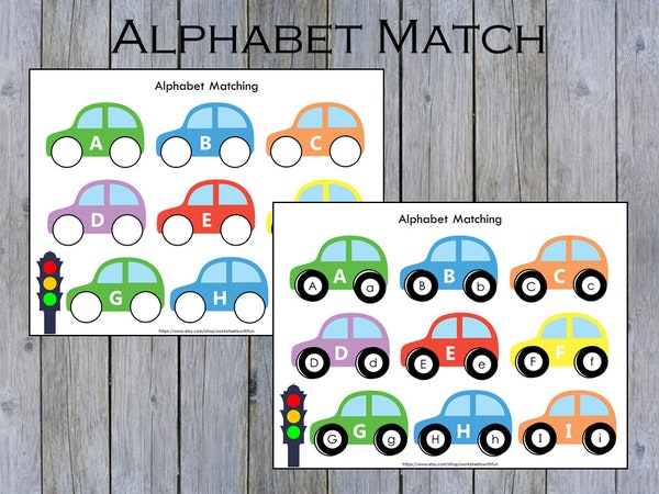 Caterpillar Letter Matching Printable, Busy Book, Learn Alphabet, Upper ...