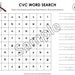 CVC Word Search Worksheets Printable, Trace & Find CVC Words, Phonics ...