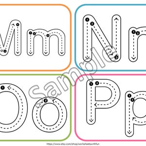 Alphabet Tracing Cards, Letter Tracing, Letter of the Alphabet ...
