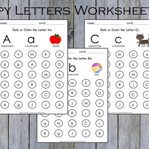 Do a Dot Printables, Alphabet Worksheets for Kids, Letter Recognition ...