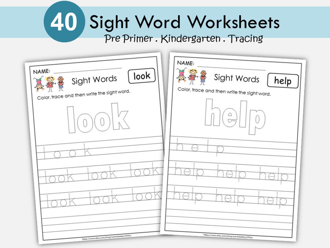 Sight Word Practice, Sight Words Worksheets, Sight Words Bundle ...