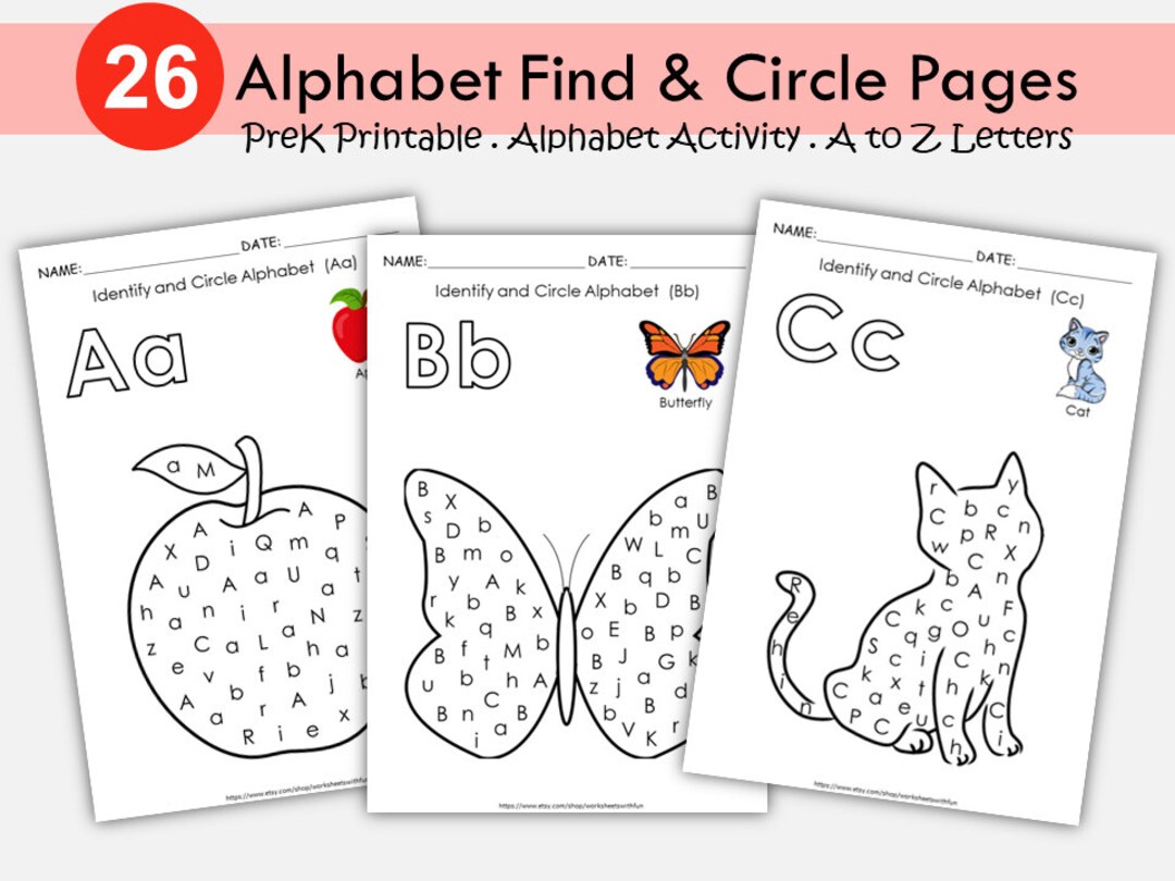 Alphabet Worksheets for Preschool, Alphabet Busy Book, Letter of the ...