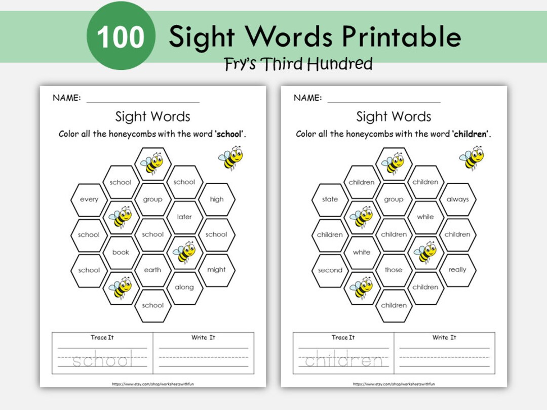 Sight Words Word Search, Sight Word Worksheets, Practice, Sight Words ...