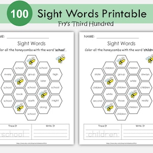 Sight Words Word Search, Sight Word Worksheets, Practice, Sight Words ...