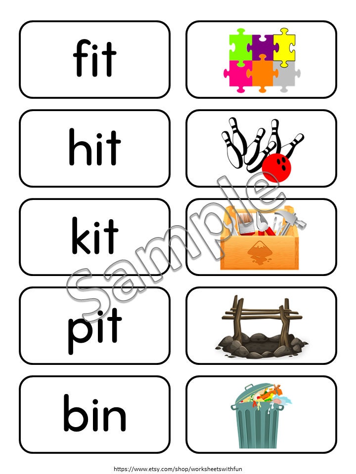 CVC Word Reading Printable | CVC Words Flashcards | Phonics Reading ...