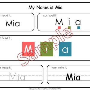 Personalized Name Tracing Worksheet, Custom Name Writing Practice, Name ...