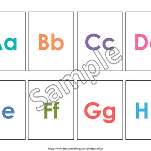 Alphabet Flashcards | ABC Educational Cards | Montessori Flash Cards ...