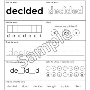 300 Printable Fry Sight Words Worksheets, Sight Words Workbook, Fourth ...