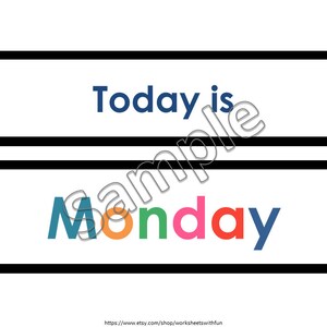 Days of the Week Cards, Days of the Week Printable, Days of the Week ...