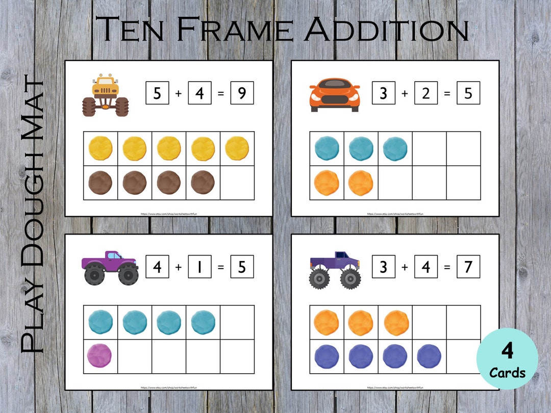Ten Frames Cards Printable Ten Frame Addition to 10 - Etsy Portugal