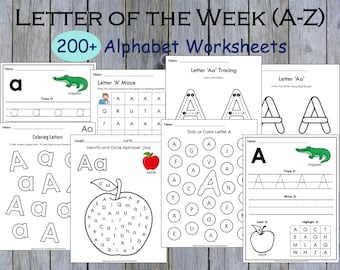 A Apple Letter of the Week Curriculum Tot School Preschool - Etsy