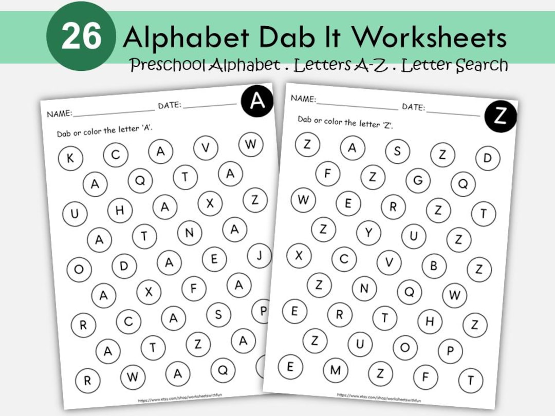 Alphabet Search Printable, Alphabet Search and Find, Alphabet ...