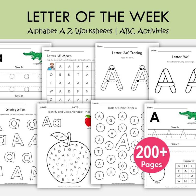 Pre K Letter Binder - Etsy