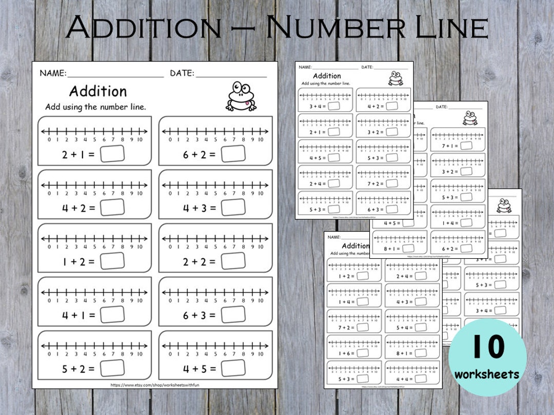 Addition Worksheets, Number Line Addition for First Grade, Adding ...