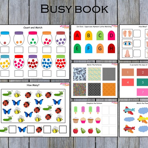 Busy Book Worksheet Preschool Curriculum Beginning Sounds | Etsy