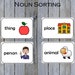 Noun Sorting, Nouns Flashcards, Matching and Grouping Activity, Noun ...