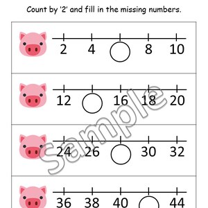 Skip Counting Worksheets: Math Practice for Kids, Grade 1-2 (PDF ...