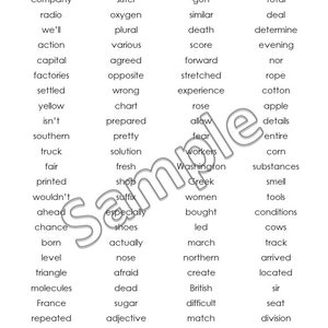 Sight Words Flashcards, 100 Printable Fry Tenth Hundred Word Cards ...