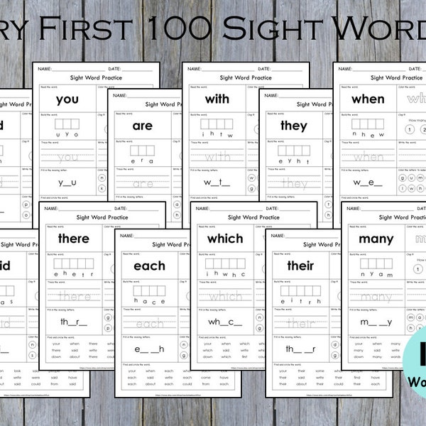 Sight Words - Etsy