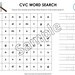 CVC Word Search Worksheets Printable, Trace & Find CVC Words, Phonics ...