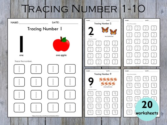 Escribir Números 1 10 Hojas De Trabajo