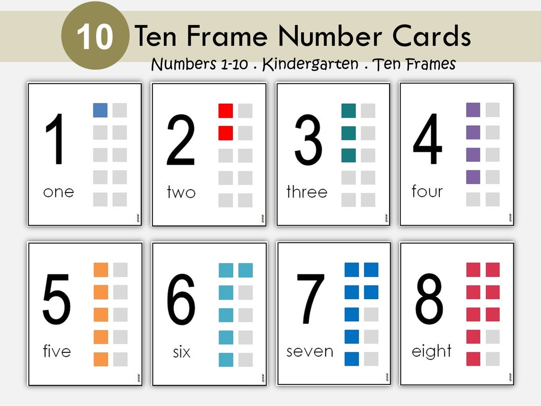 Ten Frame Number Cards