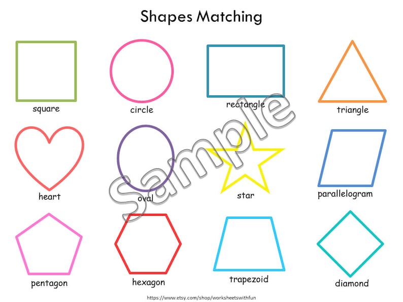 Shape Matching Game Printable, Shape Sorting Activity, Preschool Shapes ...