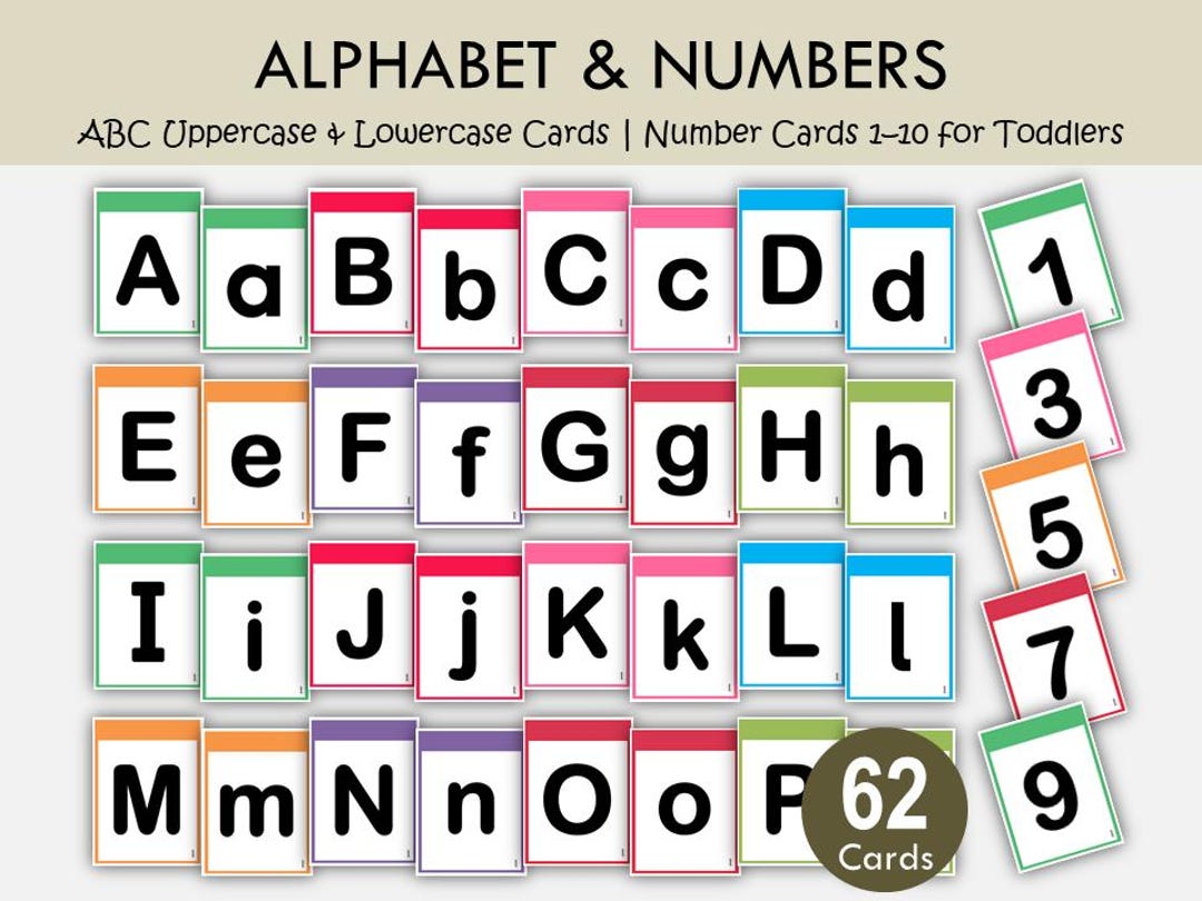 Alphabet & Number Flashcards Printable | Preschool and Toddler Learning ...