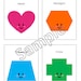 Shape Flashcards for Kindergarten, Preschool Printable, 2D Basic Shapes ...