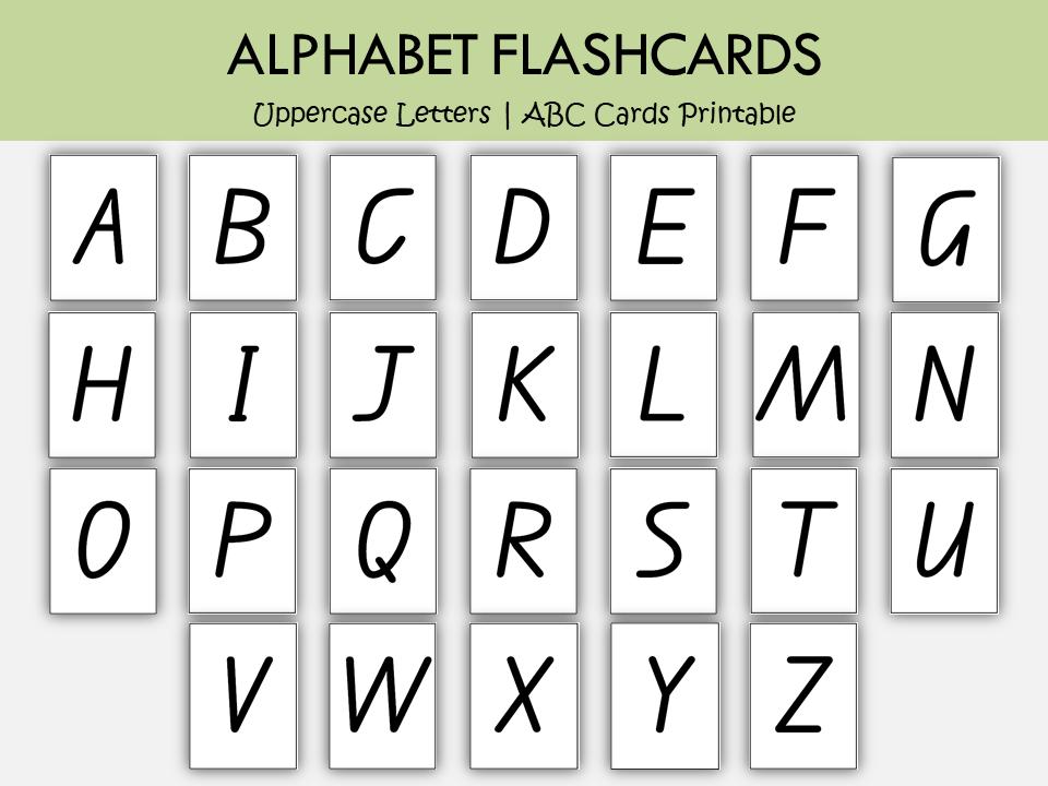 Alphabet Flashcards Printable A-Z | Uppercase Lowercase Letter Cards ...
