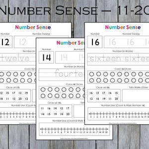 Numbers 11-20 Worksheets, Number of the Day, Tracing Numbers Printable ...