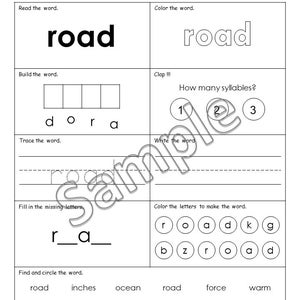 100 Printable Sight Words Worksheets, Fry Fifth Hundred Sight Word Work ...