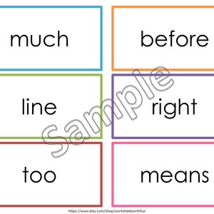 100 Printable Fry's Second Hundred Sight Word Flashcards - Grade 1 ...
