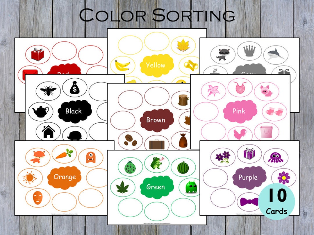 Color Matching Color Sorting Game Printable Preschool - Etsy