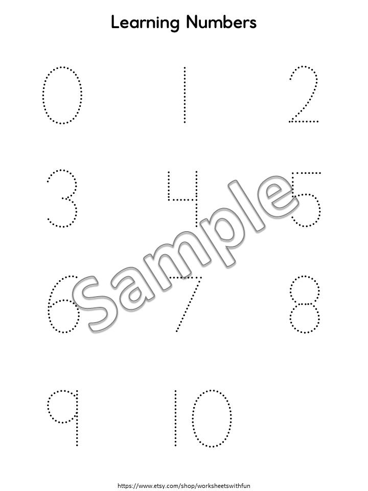 Alphabet & Number Tracing Worksheet Printable A-Z Uppercase Lowercase 0 ...