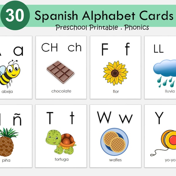 Spanish Alphabet - Etsy