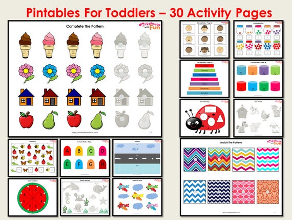 Busy Books Printable For Preschoolers 30 Activity Sheets for | Etsy