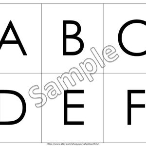 Alphabet Uppercase and Lowercase Letters Flashcards, Black and White ...